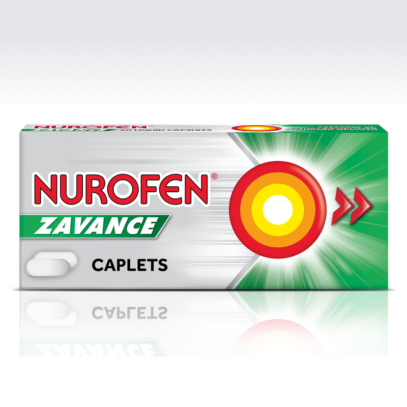 Buy Nurofen Zavance Fast Pain Relief Caplets 256mg Ibuprofen 48 Pack ...